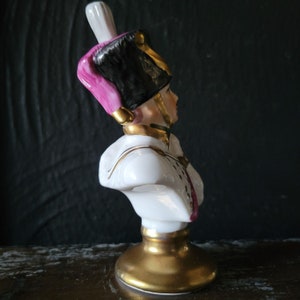 Vintage Limoges Hussar French Army Napoleonic Bust Small, Military Bust ...