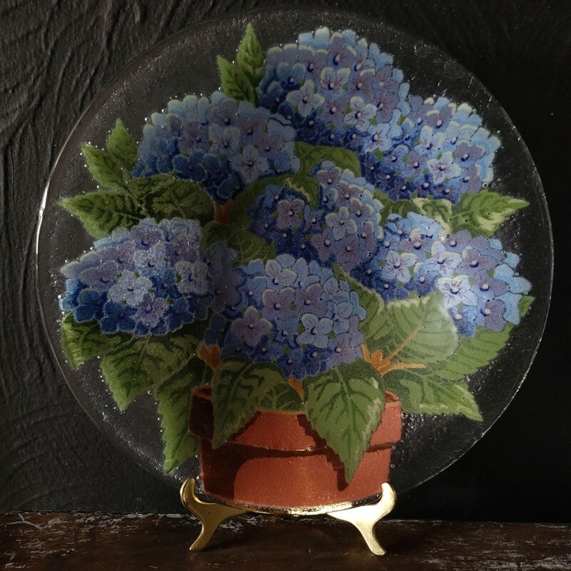 Fused Glass Hydrangea - Etsy