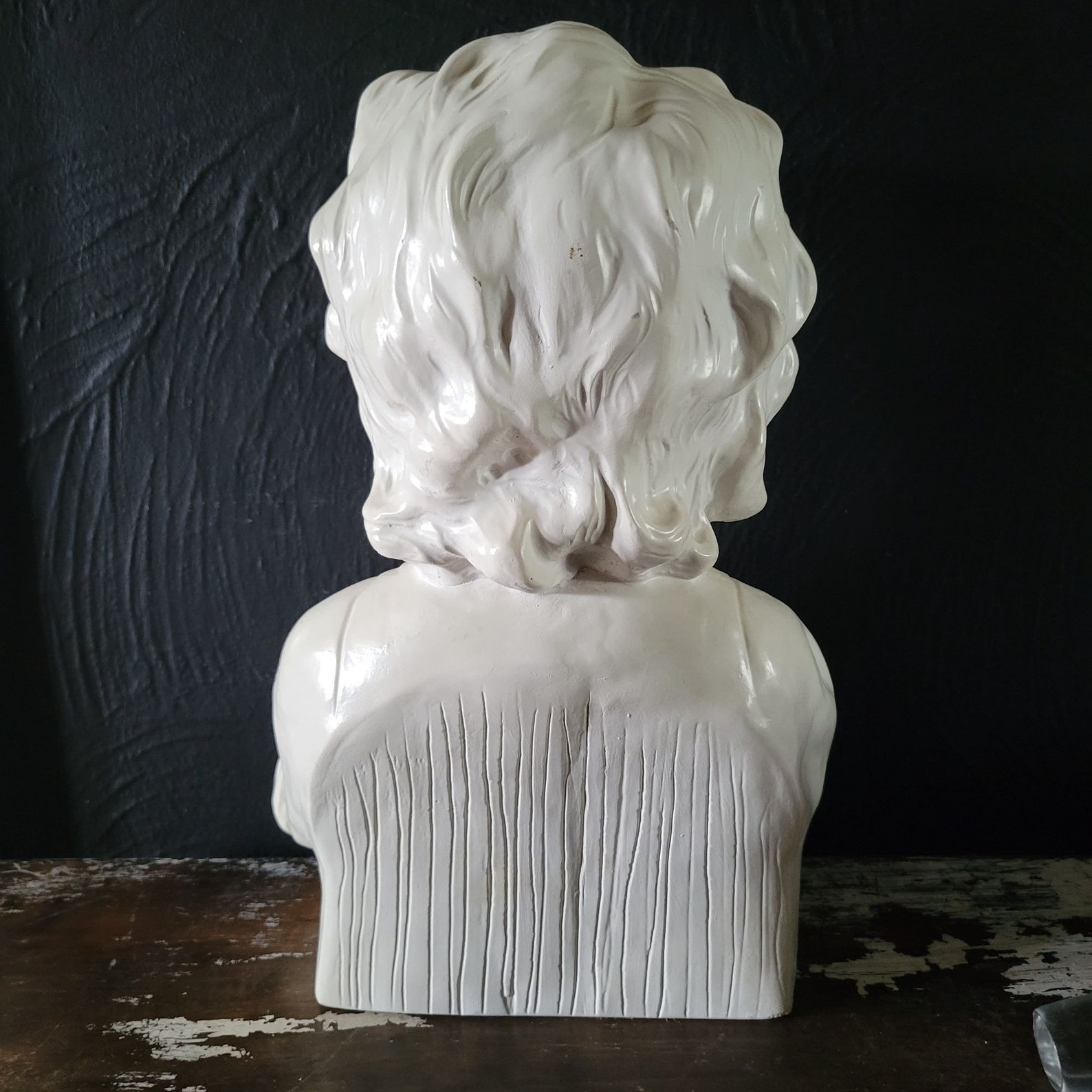 Vintage Plaster Bust of Child With Hands on Face, Vintage Female Bust ...