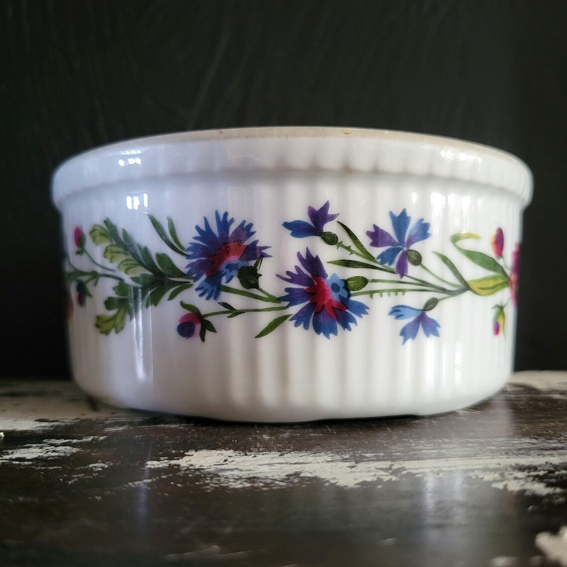 Vintage Porcelaine De Paris Souffle Bowl With Flower Garland Design ...