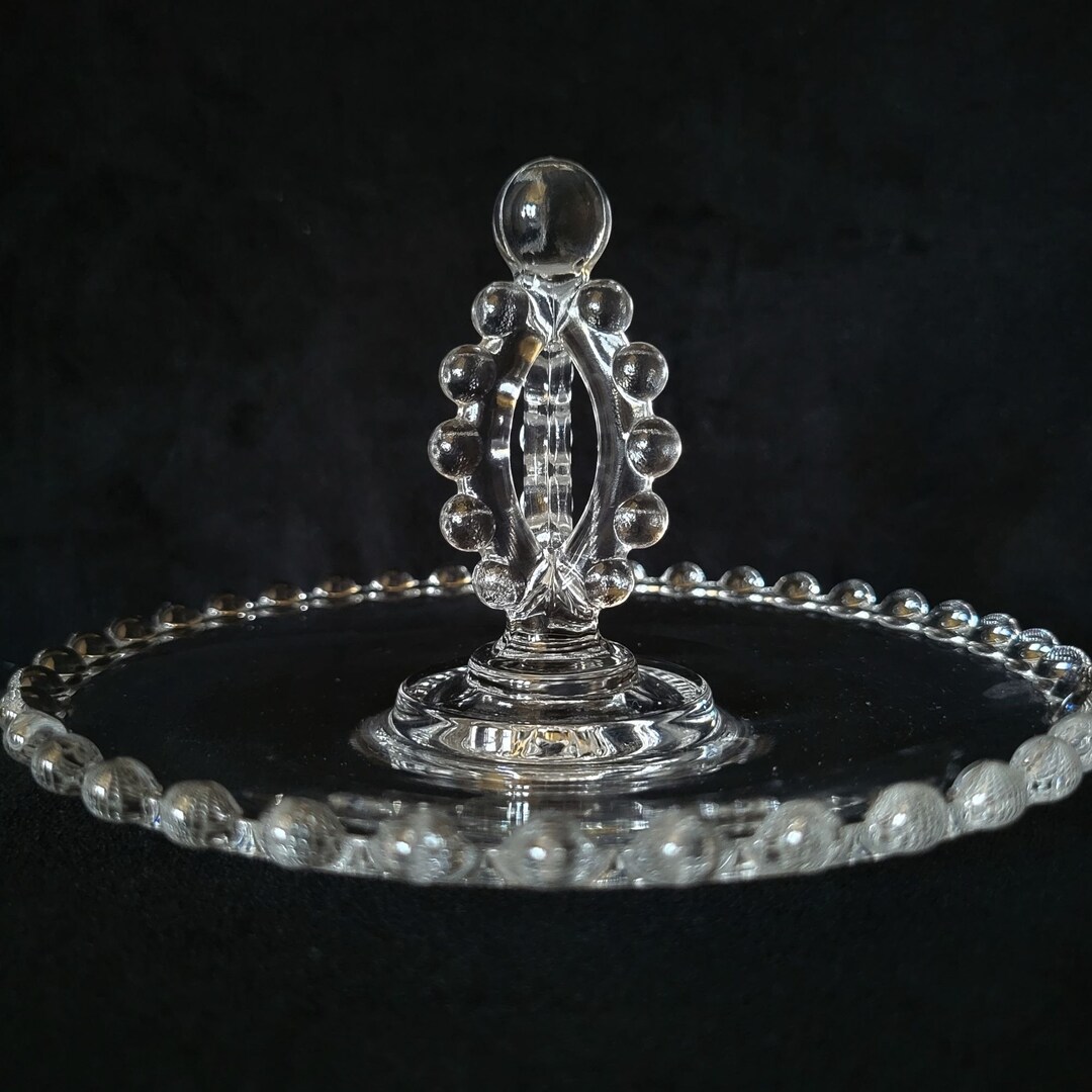 Vintage Imperial Glass Candlewick Glass Center Handle Lemon Tray - Etsy