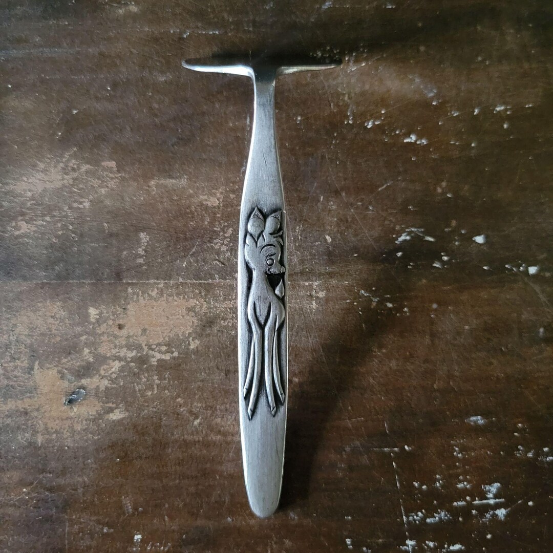 Vintage Walt Disney Stainless Child's Food Pusher Utensil by Bonny ...