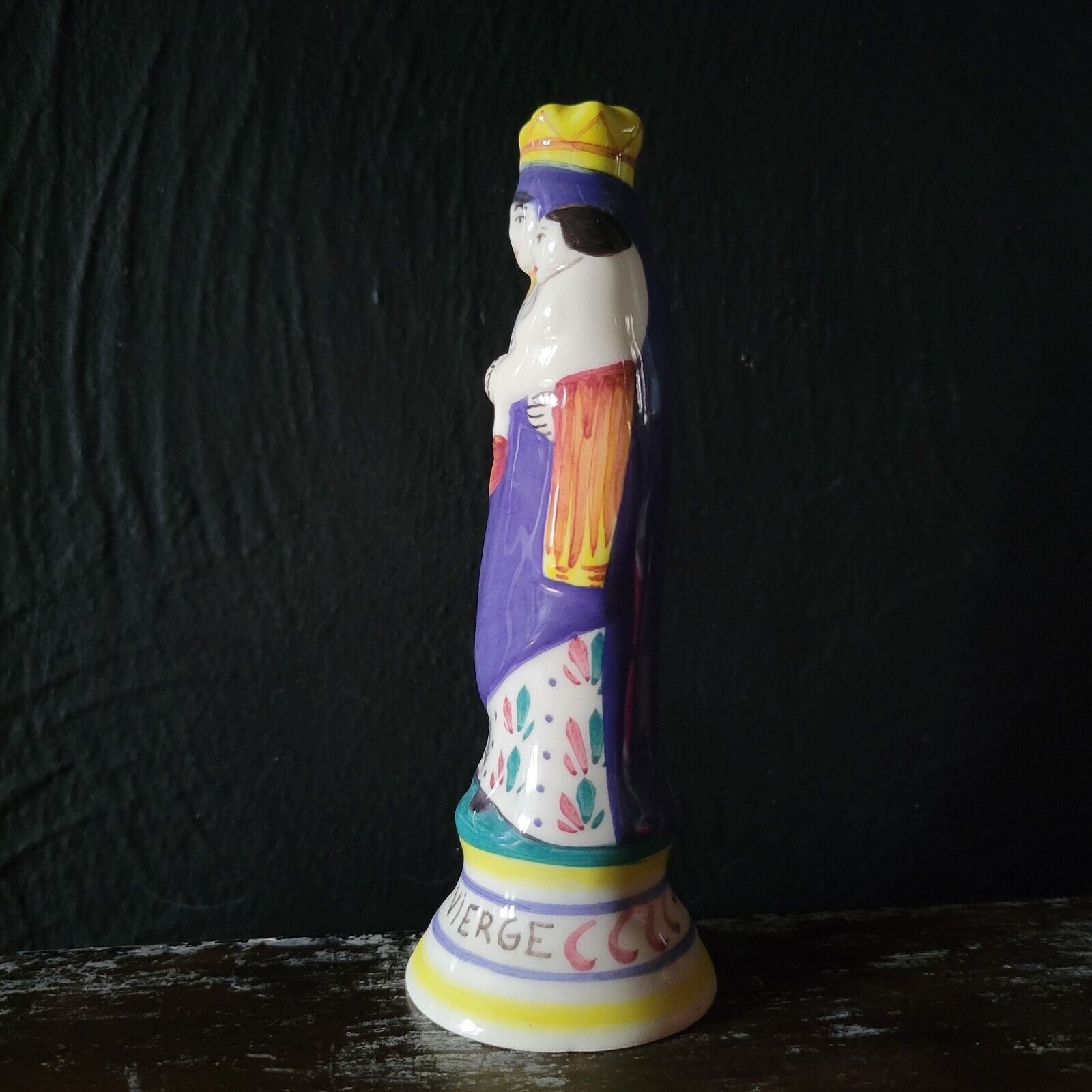 French Quimper Faience St. Vierge Madonna & Child Statuette - Etsy