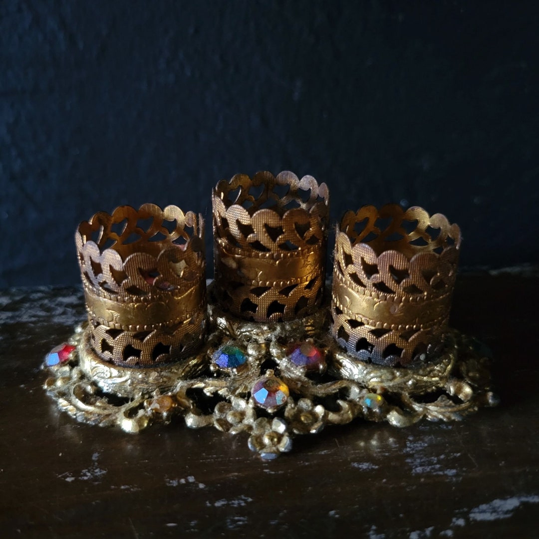 Vintage Gold Filigree Signed SF Sam Fink Lipstick Holder - Etsy