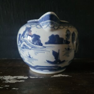 Vintage Chinoiserie Milk Jug, Blue and White Jug, Chinese Pitcher ...
