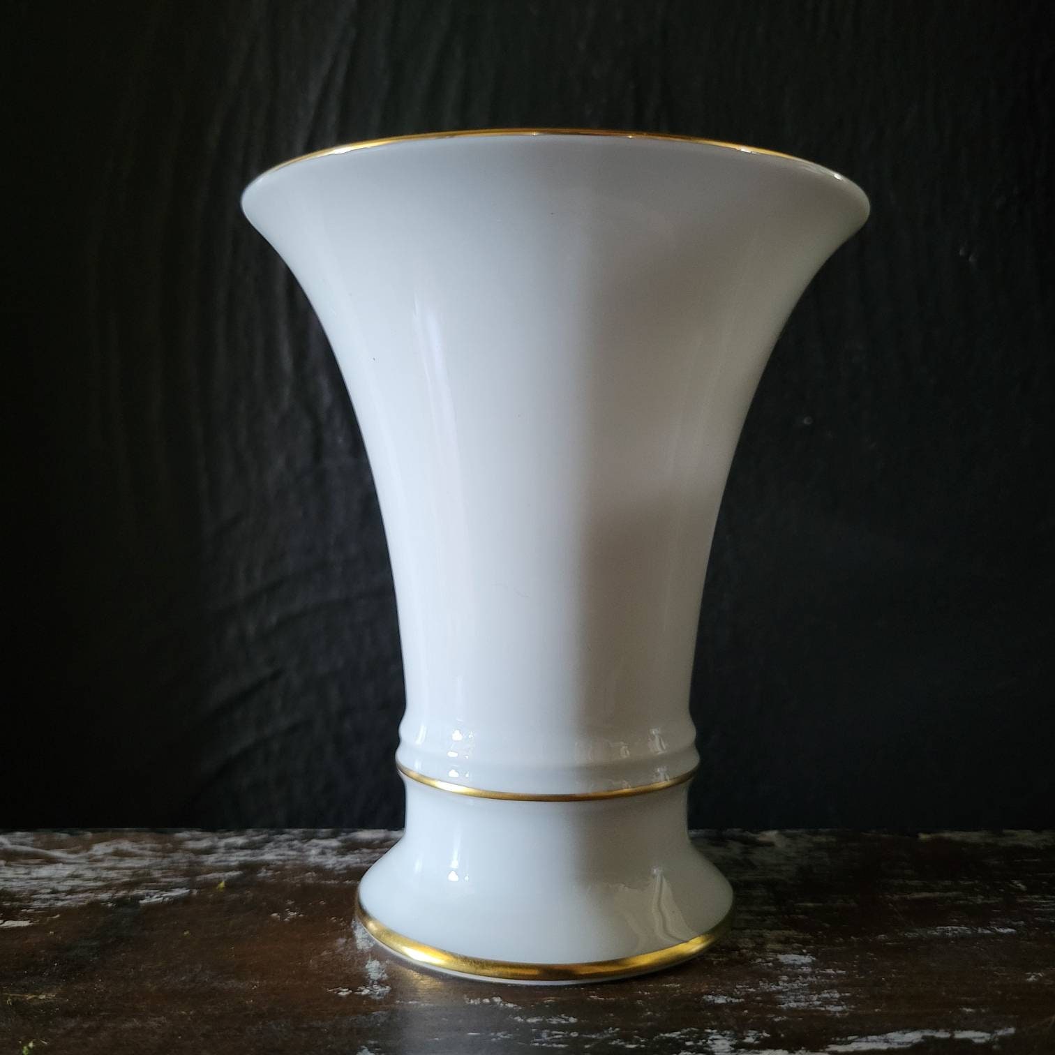 Vintage Gold & Black Furstenberg West Germany Vase Man and - Etsy