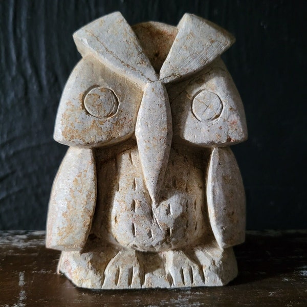 Stone Owl - Etsy