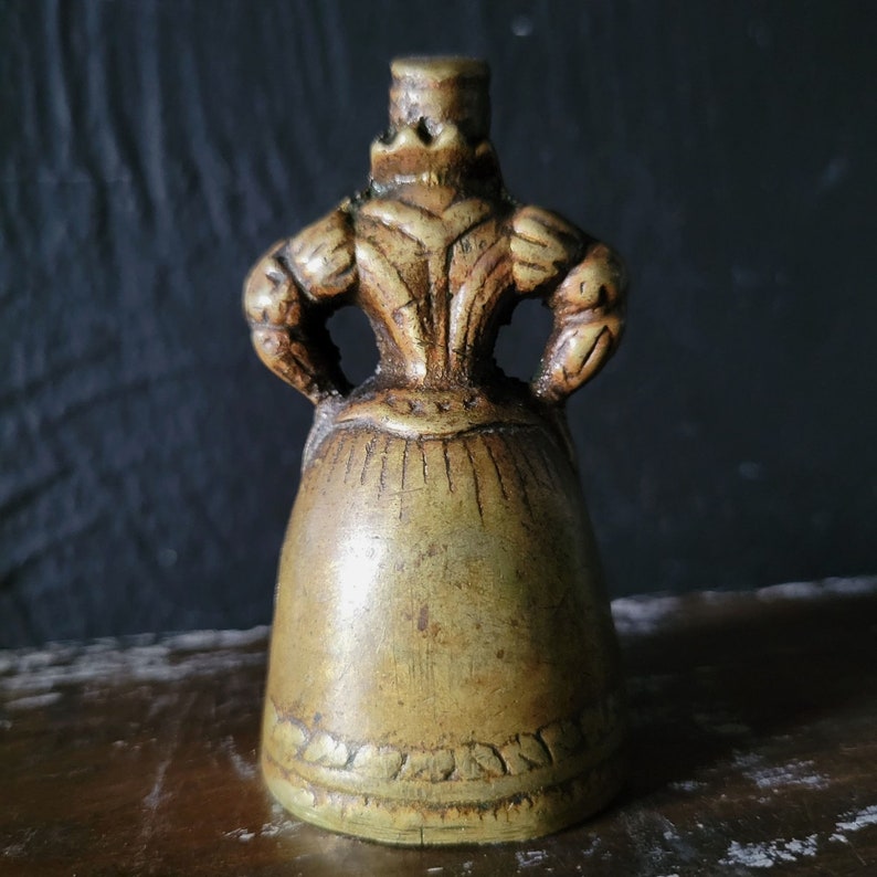 Antique Elizabethan Lady Table Bell With Boot Clappers, Guest Room ...