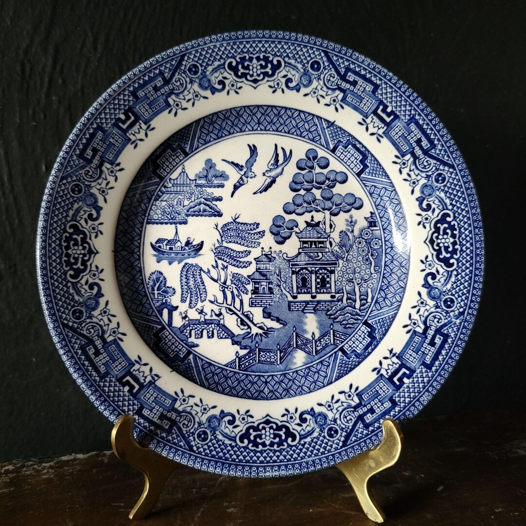 Churchill Blue Willow Bread Plate Dessert Plate, Grandmillennial ...