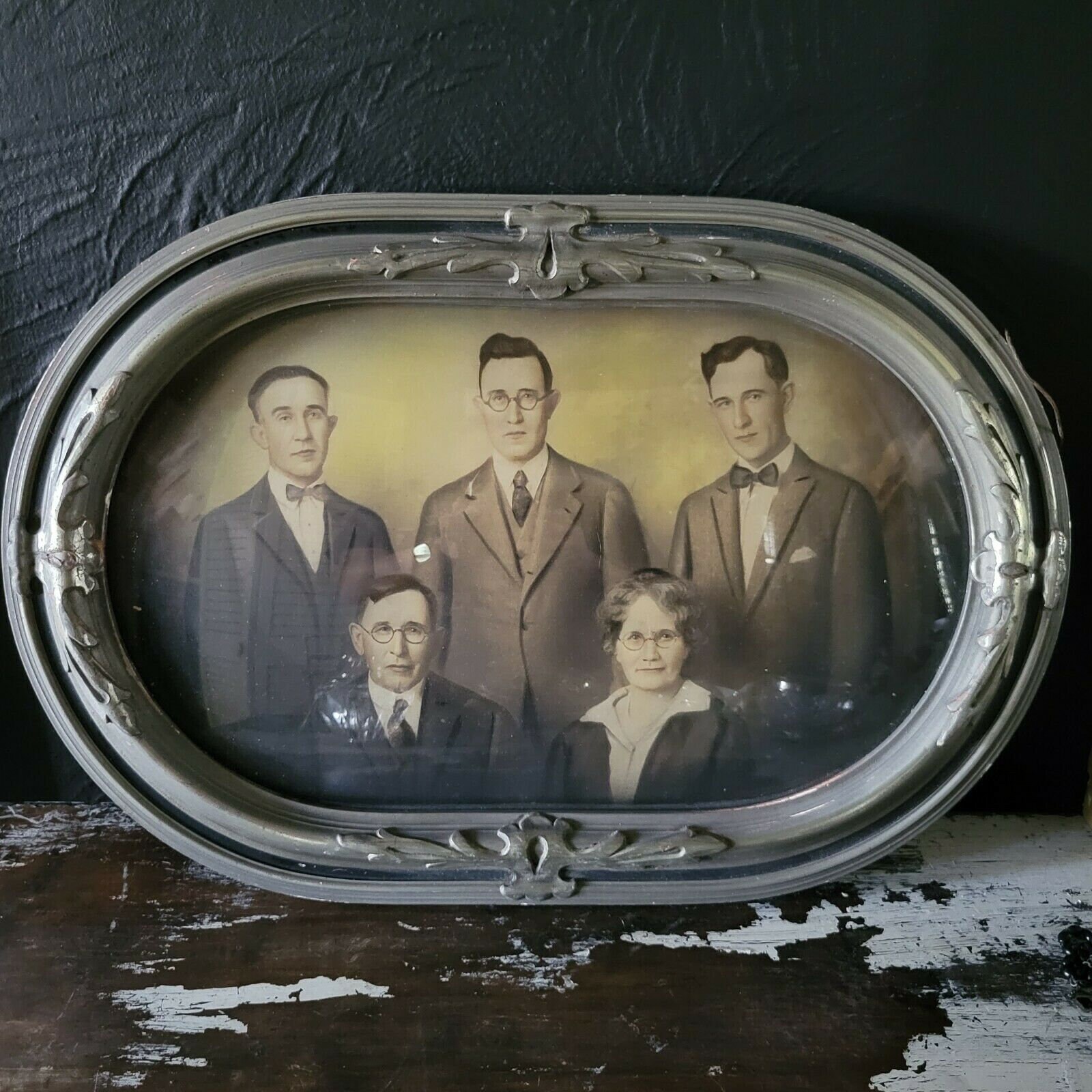 Antique Photo Bubble Dome Glass Frame Family Portrait Convex - Etsy