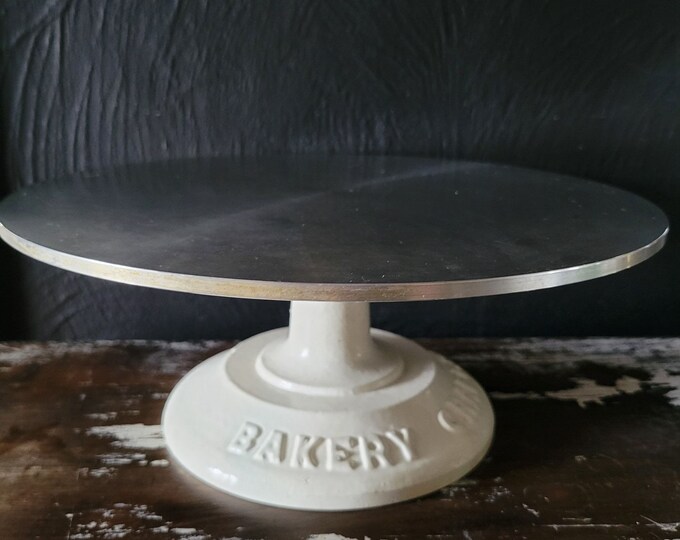 Vintage BAKERY CRAFTS Revolving Turntable Cake Decorating Stand - Cast ...