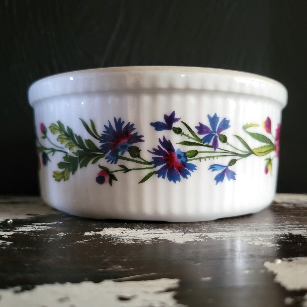 Vintage Porcelaine De Paris Souffle Bowl With Flower Garland Design ...