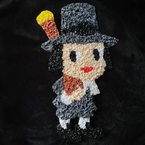 Popcorn Pilgrim, Melted Plastic Popcorn Thanksgiving Pilgrim, Vtg ...