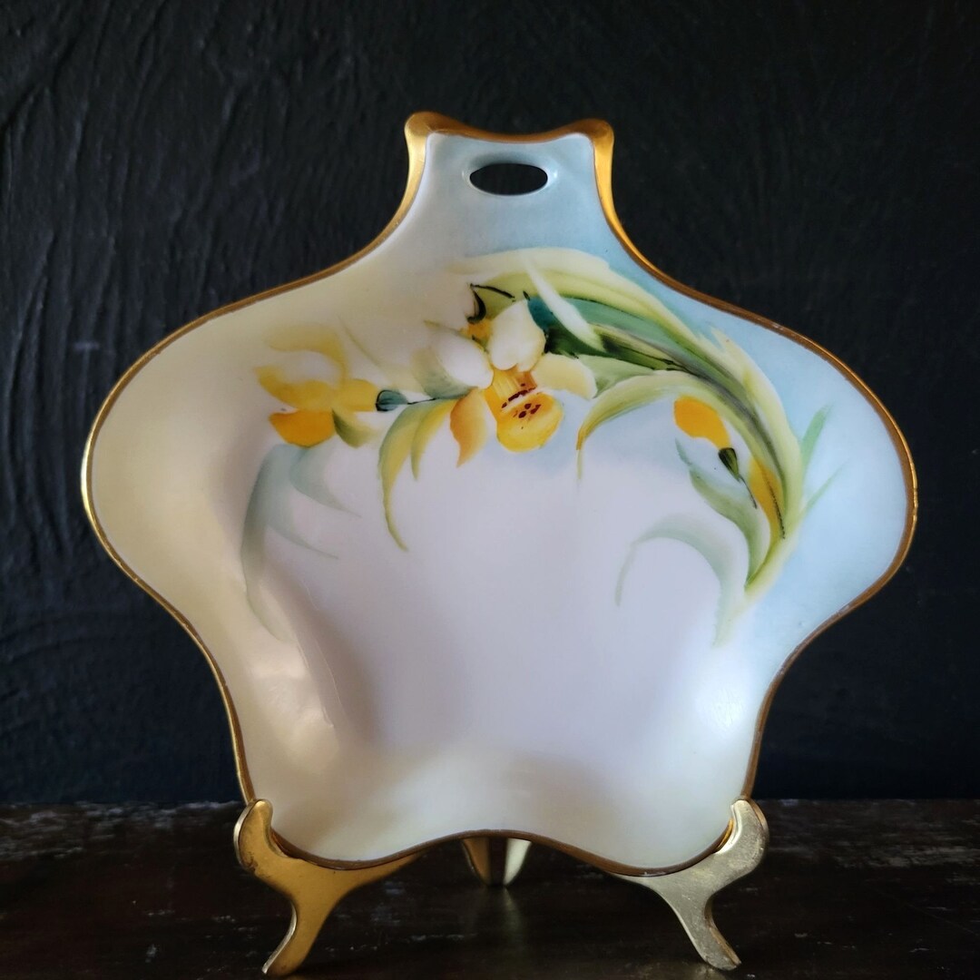 Vintage Josephine Bavaria Daffodil Porcelain Plate, Spring Decor ...