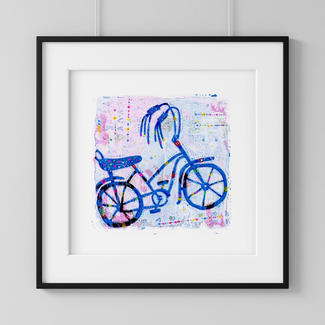 Fancy-free | 9" X 9" Banana Seat Bicycle | Bicycle Artwork | 70's ...
