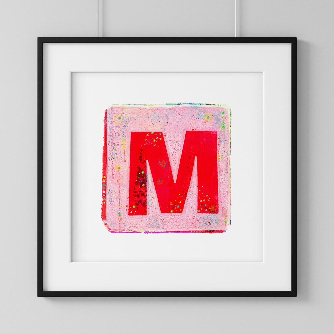 Letter M Wall Art | Letter M Artwork | Letter M Acrylic Print ...