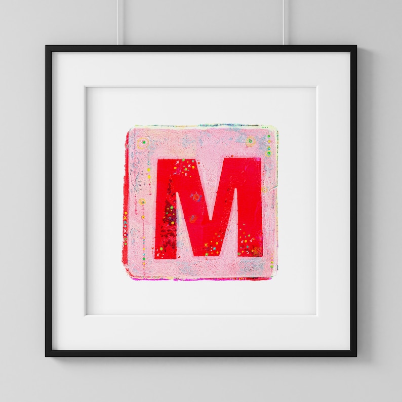 Letter M Wall Art | Letter M Artwork | Letter M Acrylic Print ...