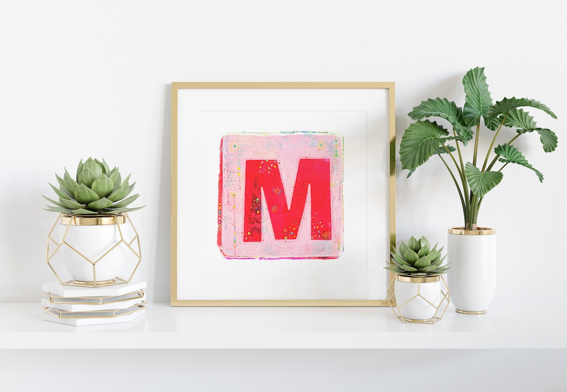 Letter M Wall Art | Letter M Artwork | Letter M Acrylic Print ...