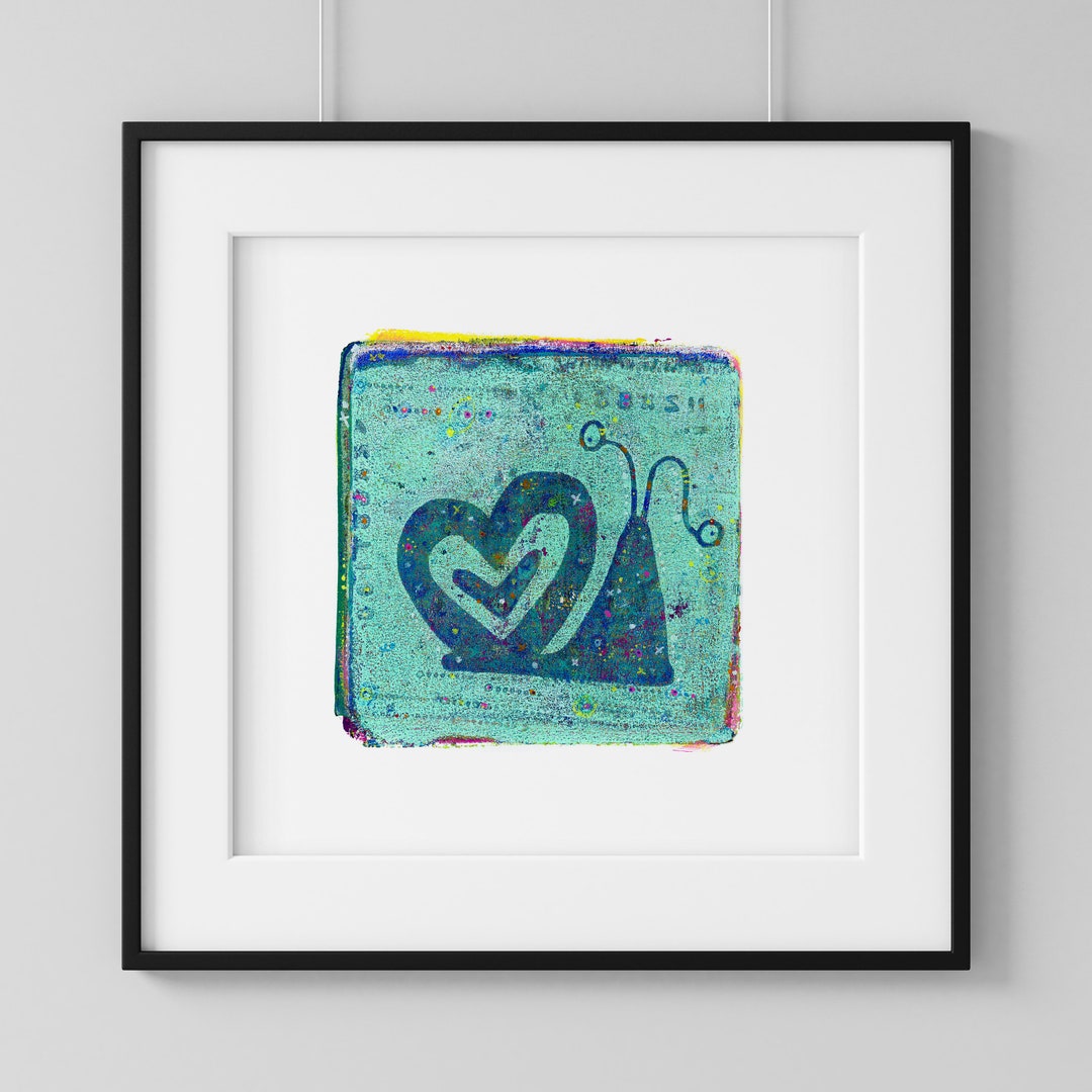 Where Your Heart is | Snail Art | Snail Wall Art | Giclee Art Print ...