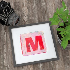 Letter M Wall Art | Letter M Artwork | Letter M Acrylic Print ...