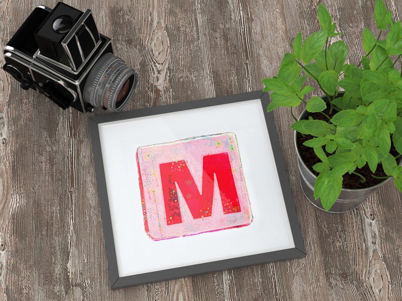 Letter M Wall Art Letter M Artwork Letter M Acrylic Print - Etsy