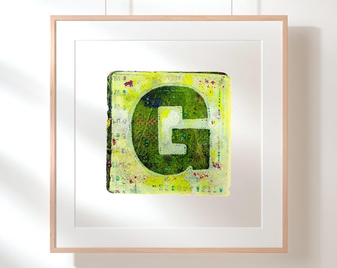Chunky 8 1/4" Initial Letter "g" Shelf Sitter, Chunky Cardboard Letter ...