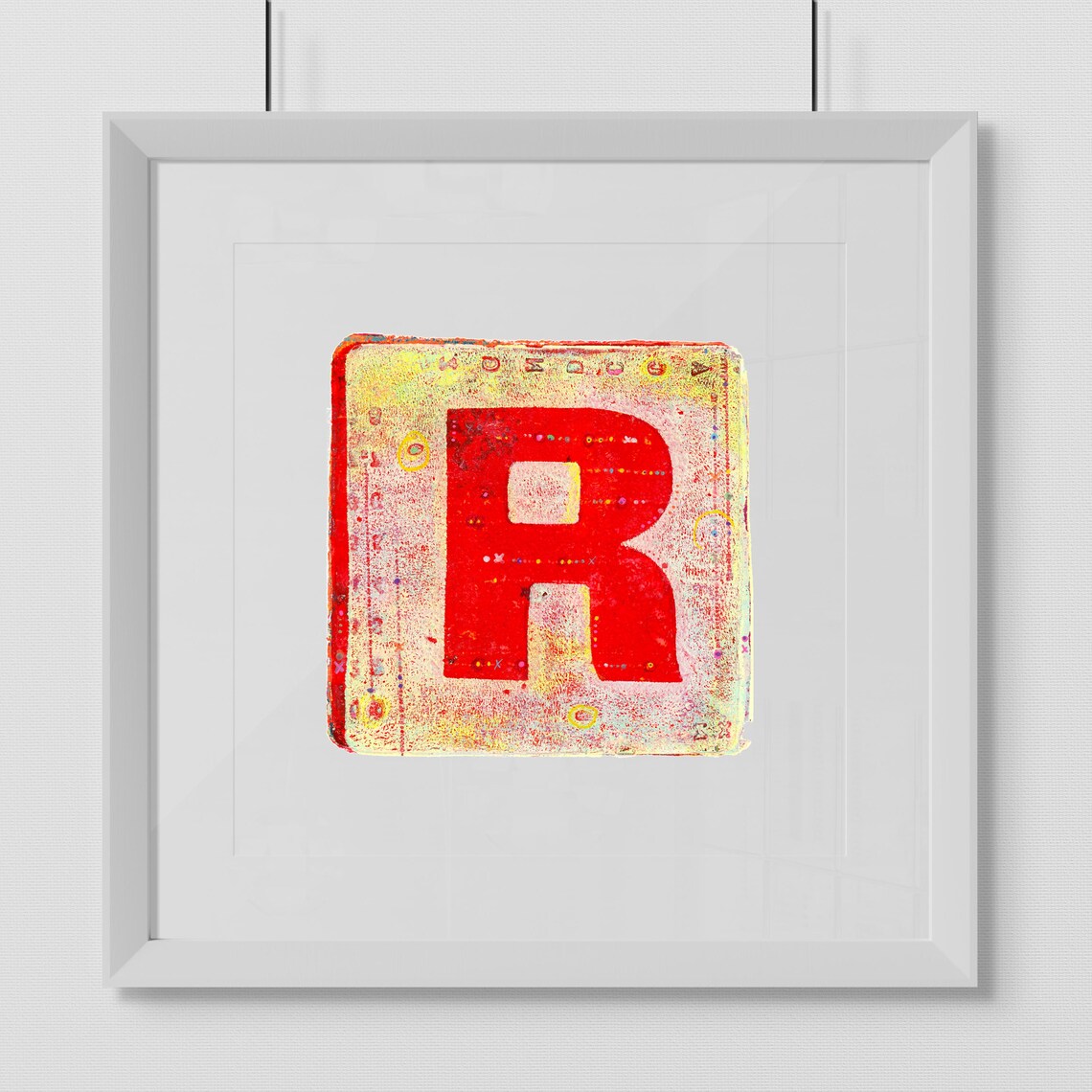 Letter R | Letter R Artwork | Upper Case Letter R Wall Print | Red ...