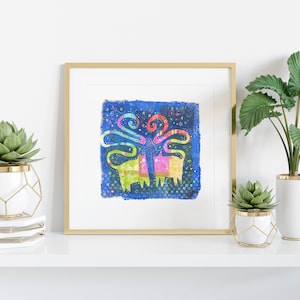 Tall Love Talesmulticolored 9x9 Cat Tails Make a Heart Print Cats in ...