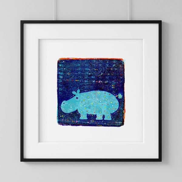Hippo Art - Etsy