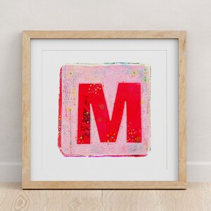 Letter M Wall Art | Letter M Artwork | Letter M Acrylic Print ...