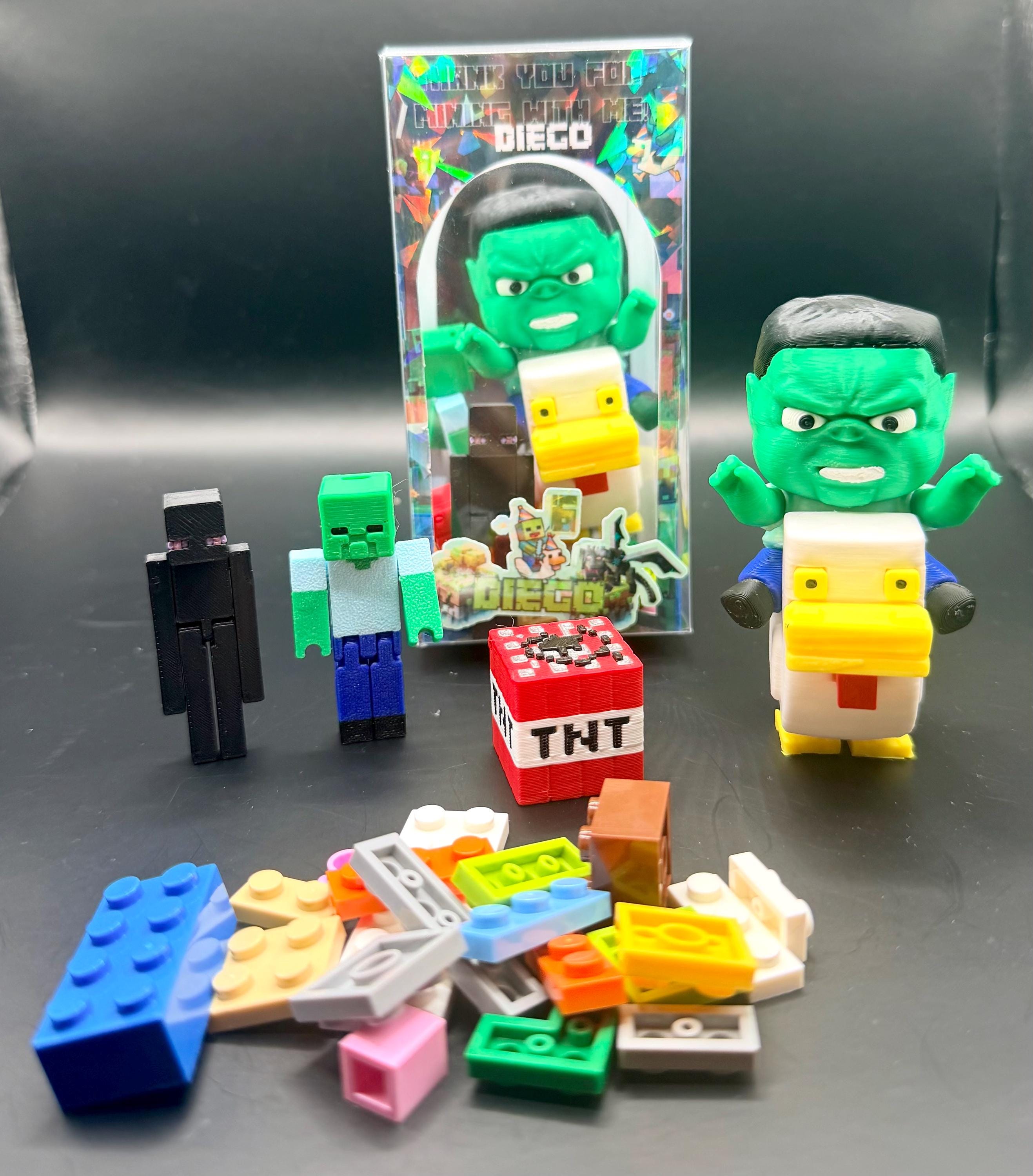 Pixel Block Inspired Character Party Favor - Etsy