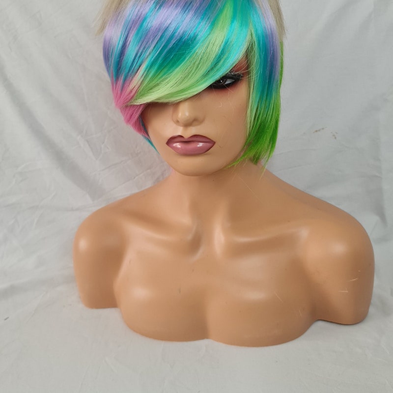 Rainbow Wig - Etsy