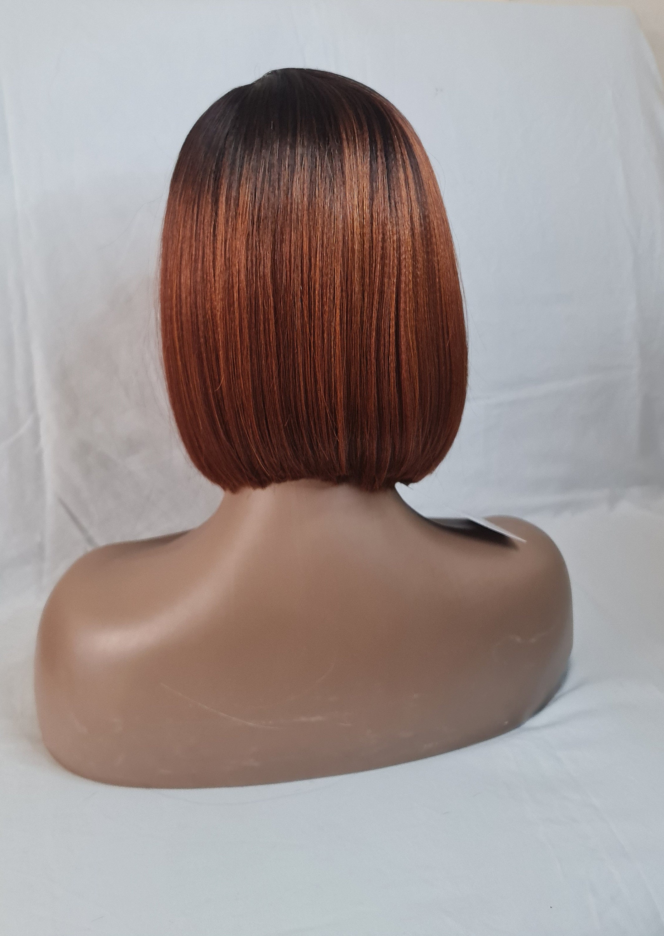 Ombre Brown Lace Bob Wig | 10 Inch, Side Part - Etsy