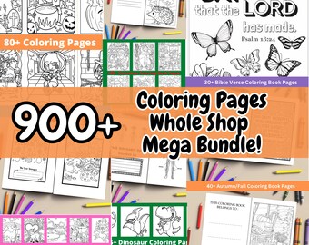 Coloring Pages Whole Shop Bundle Coloring Pages Bundle Grayscale ...