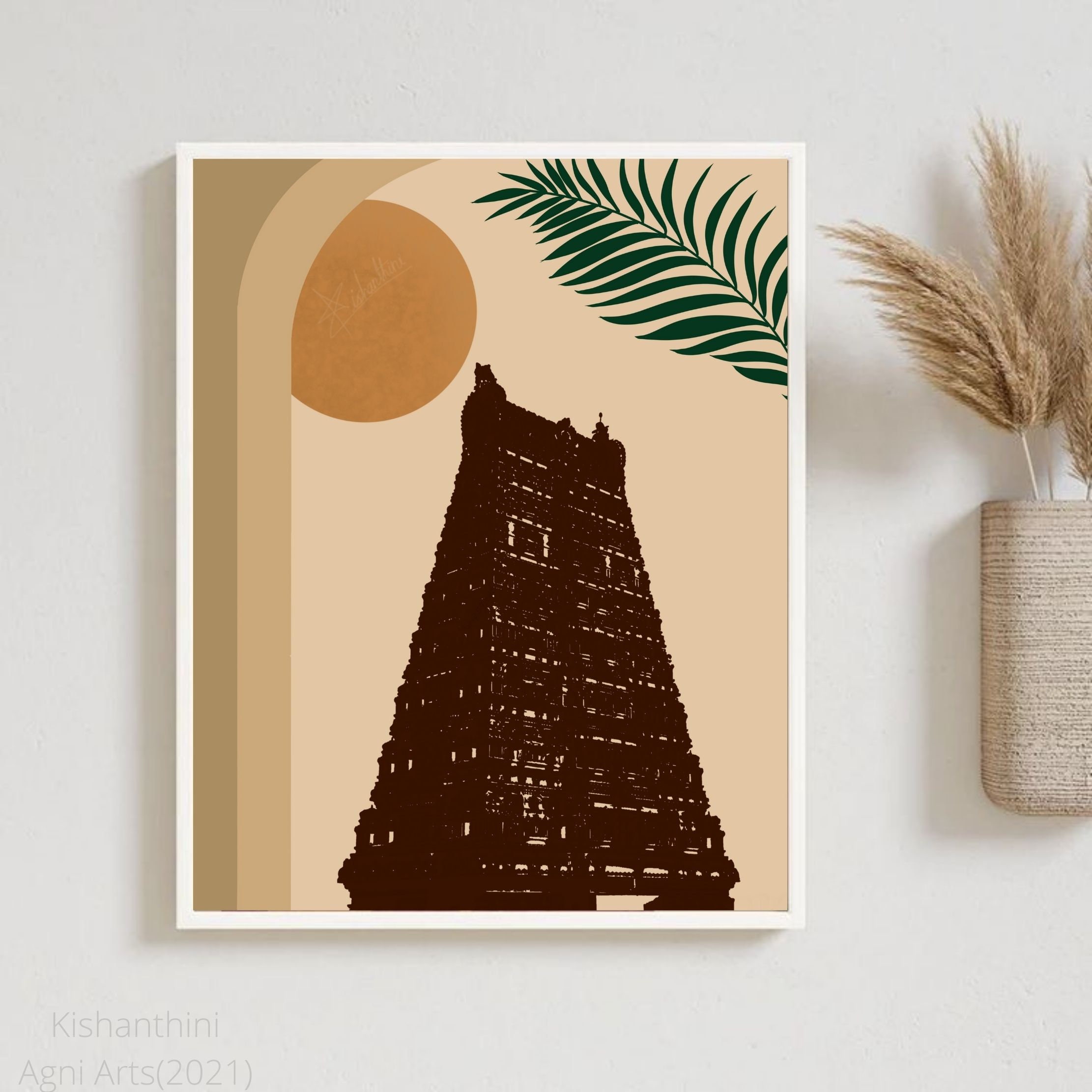 Abstract Temple Printable Art, Hindu Illustration/ Instant Download ...