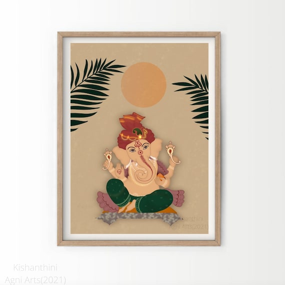 Abstract Ganesha Printable Art Pillayar Tamil God Hindu - Etsy