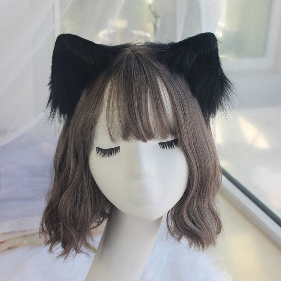 Hand made cat ears cos simulation animal ears cat ear clip | Etsy