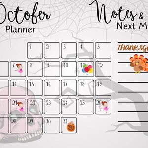 Multi Digital Download October Spooky Planner - Etsy