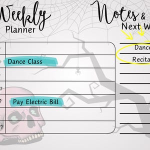 Multi Digital Download October Spooky Planner - Etsy