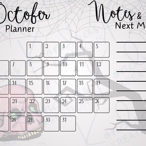 Multi Digital Download October Spooky Planner - Etsy