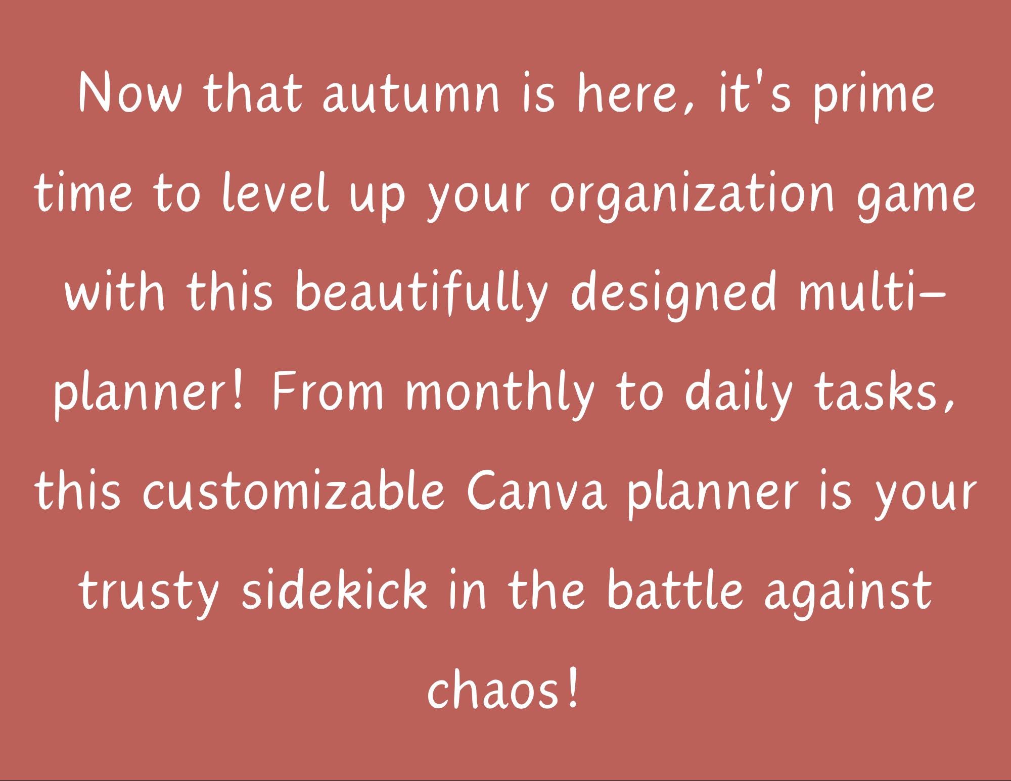 Multi Digital Download September Autumn Planner - Etsy