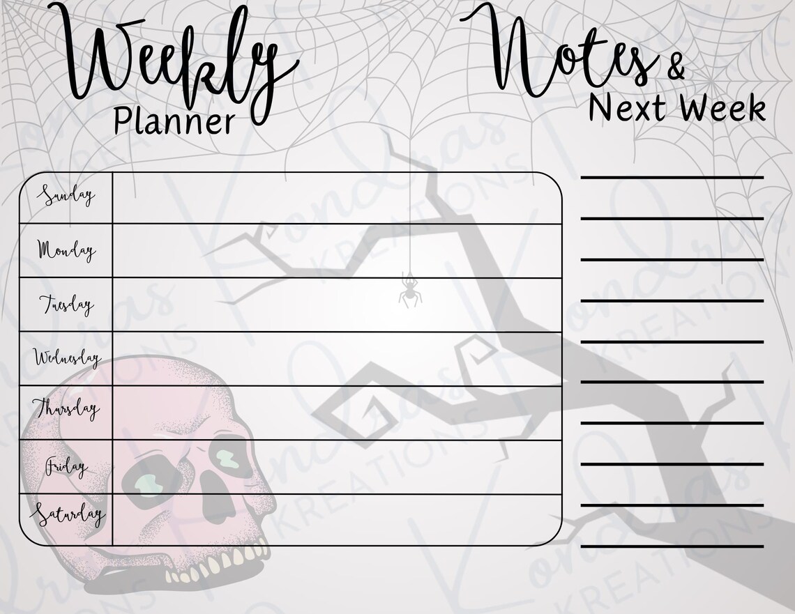 Multi Digital Download October Spooky Planner - Etsy
