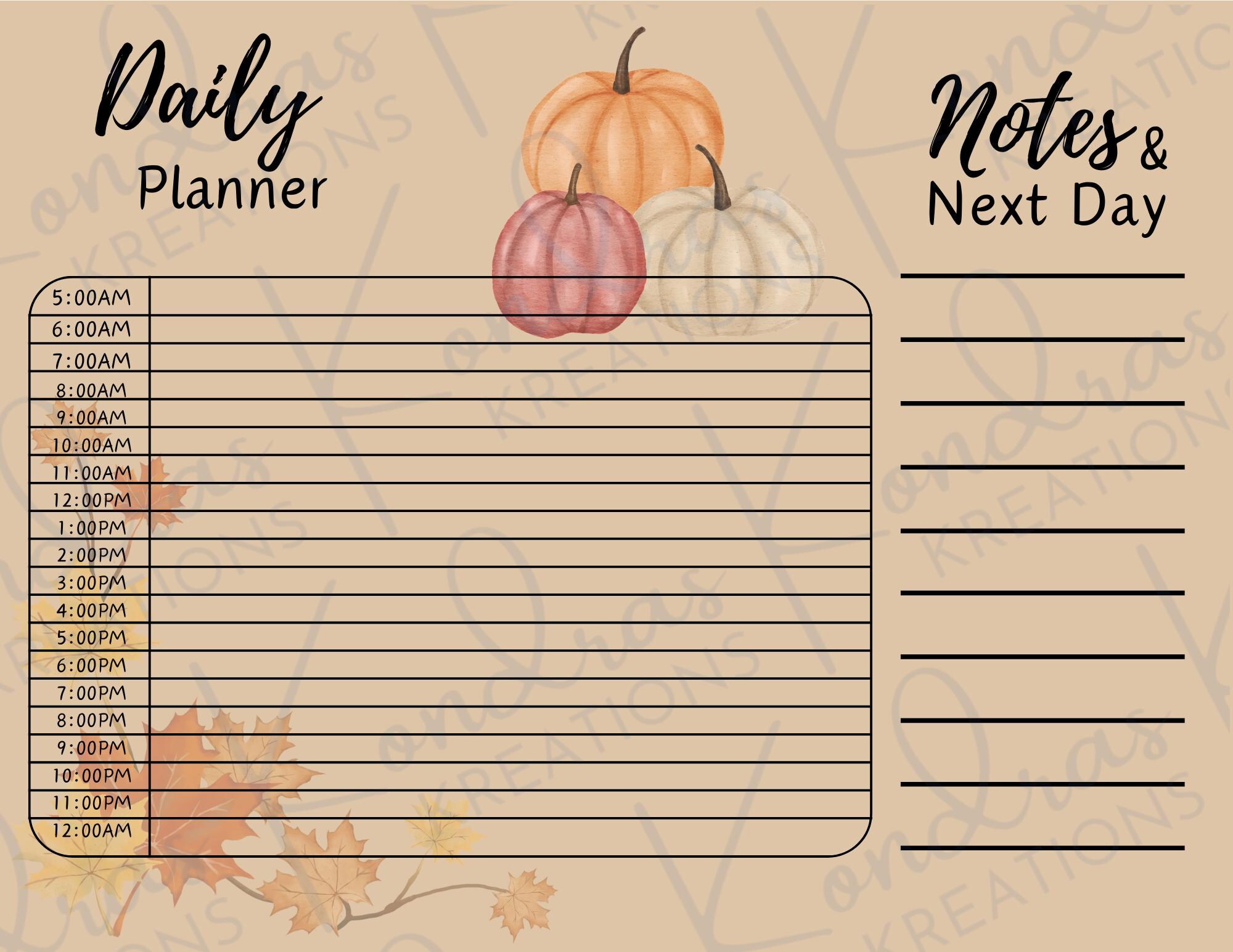 Multi Digital Download September Autumn Planner - Etsy