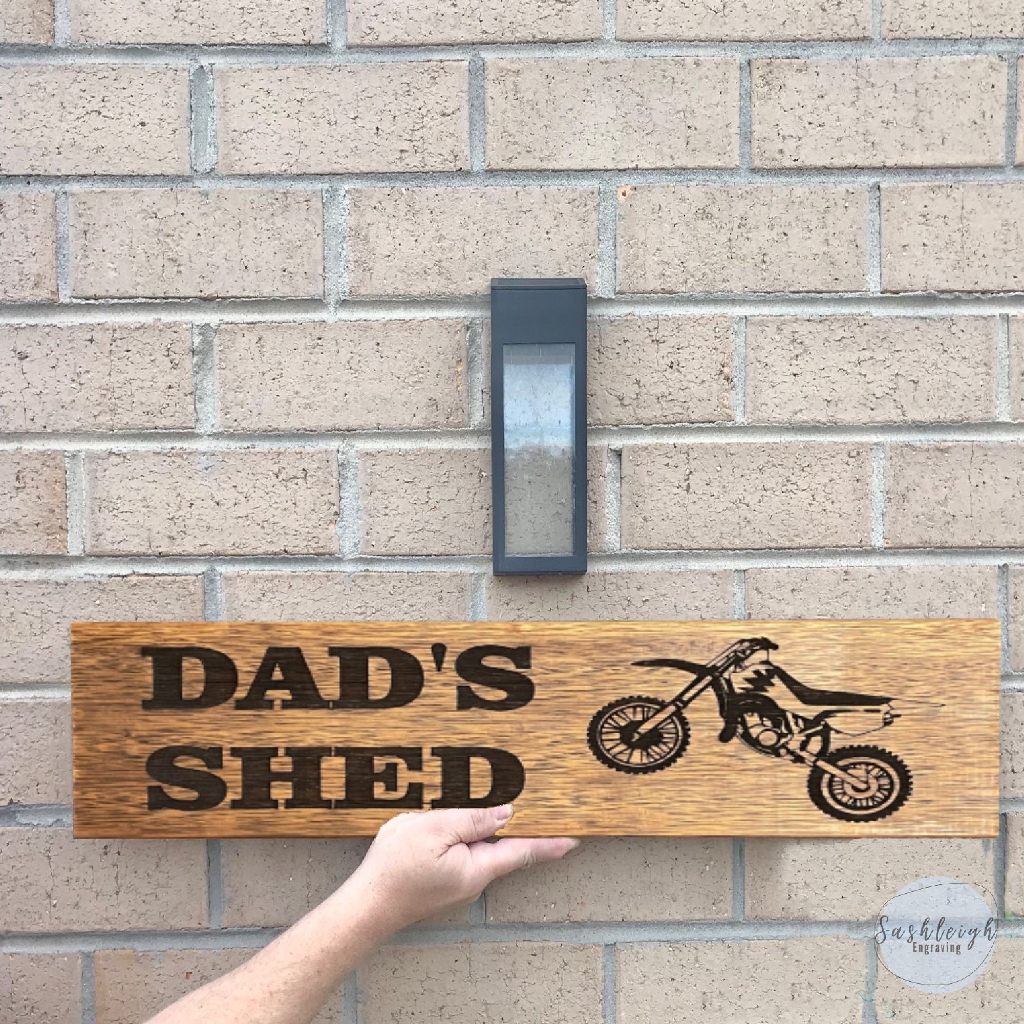 Dad's Shed Sign, Wooden Sign, Shed Sign, Motorbike Sign, Dad's Shed ...