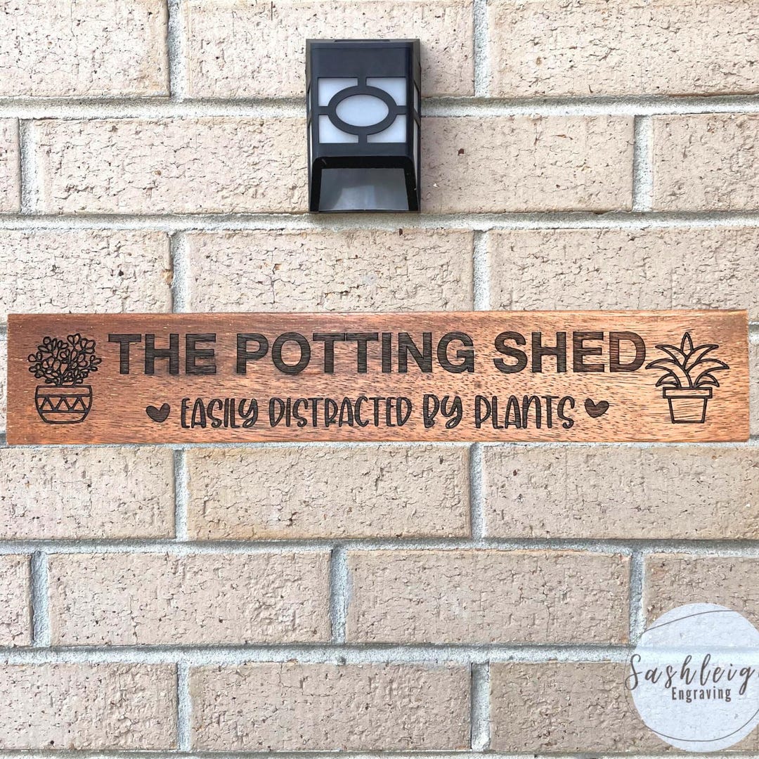 The Potting Shed Outdoor Sign, Rustic Wood Sign, Garden Sign, Grandma ...