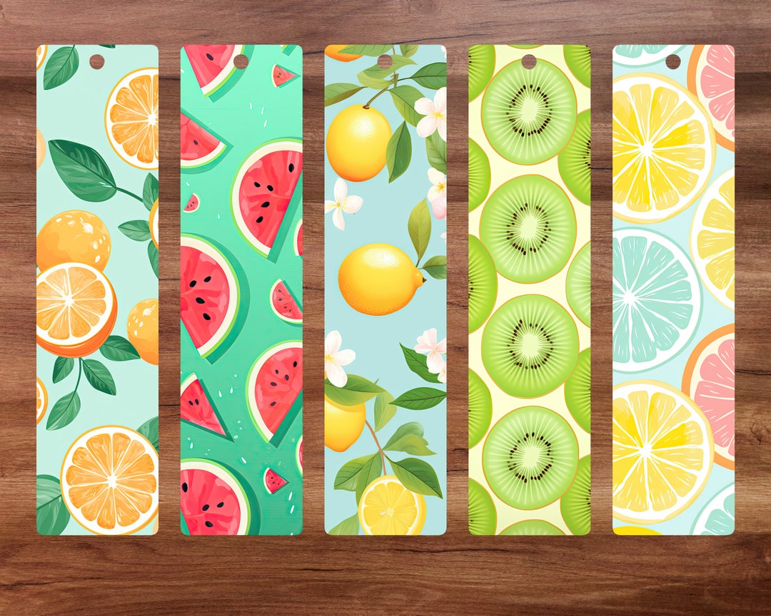 Fruit Bookmark - Colorful, Bright, Fun Summertime - Etsy