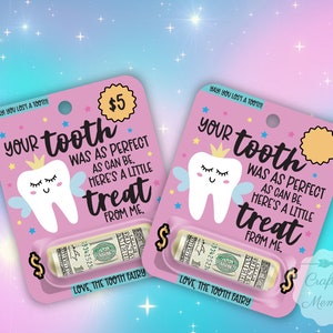 Tooth Fairy Money Card - Etsy