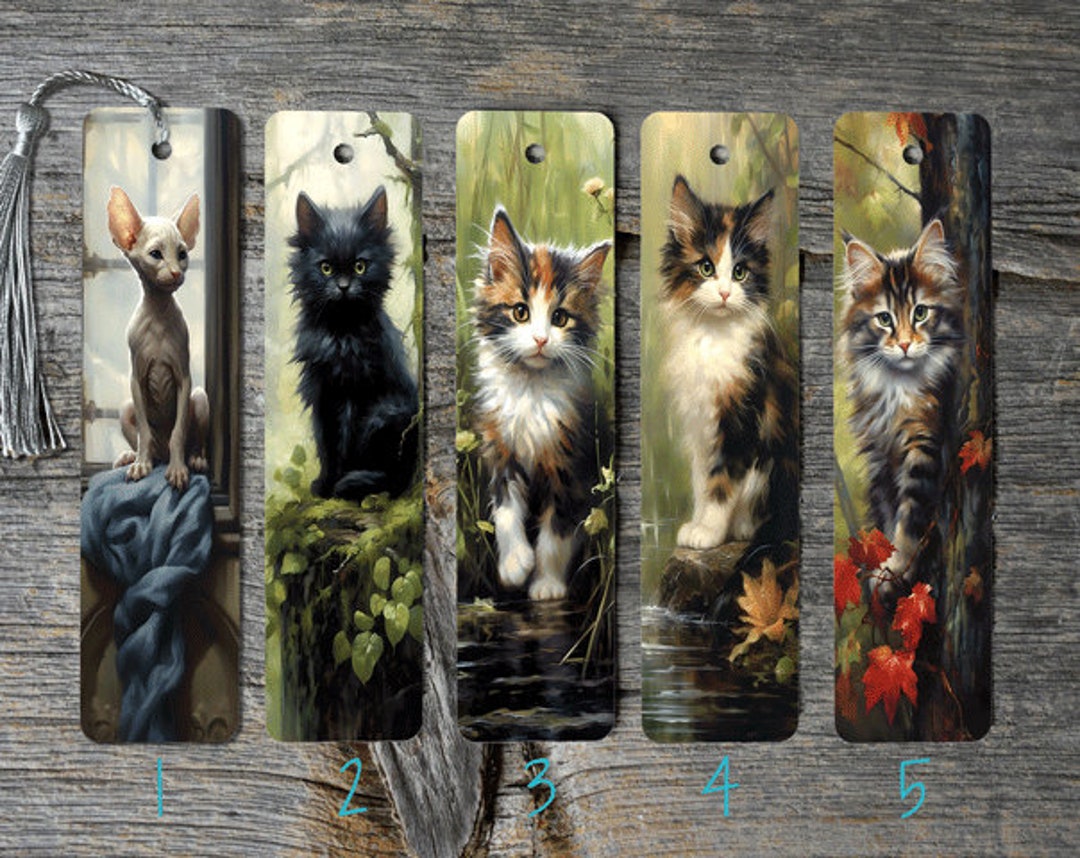 Kitten Bookmark 3 - Etsy