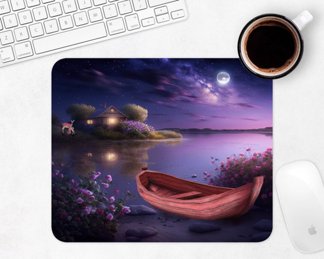 Purple Moonlight Mouse Pad - Etsy