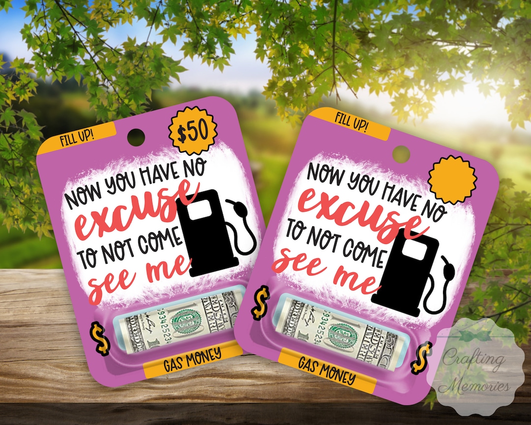 Gas Money Card - Etsy